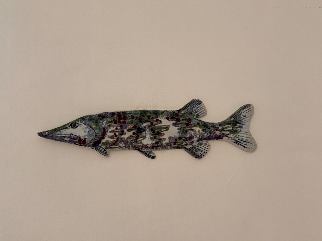 Myra Mcdonnell Ceramic Wall Pike Fish Jussi’s Keramik - Etsy