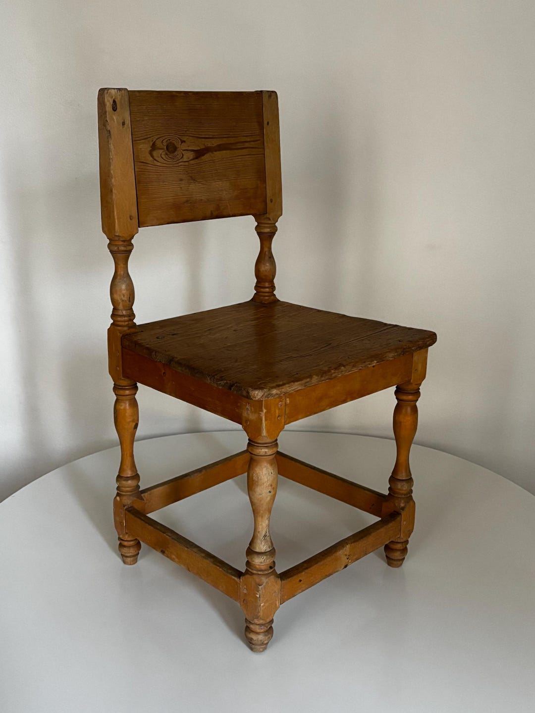 Finnish Folk Art Pinewood Peasant Chair - Etsy