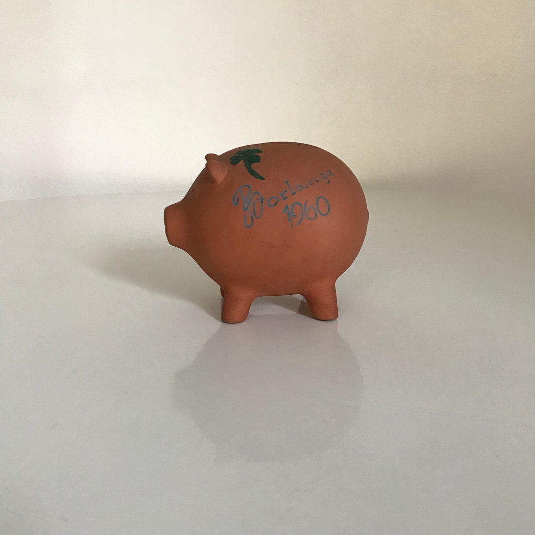 Upsala Ekeby Red Clay Piggy Bank - Etsy