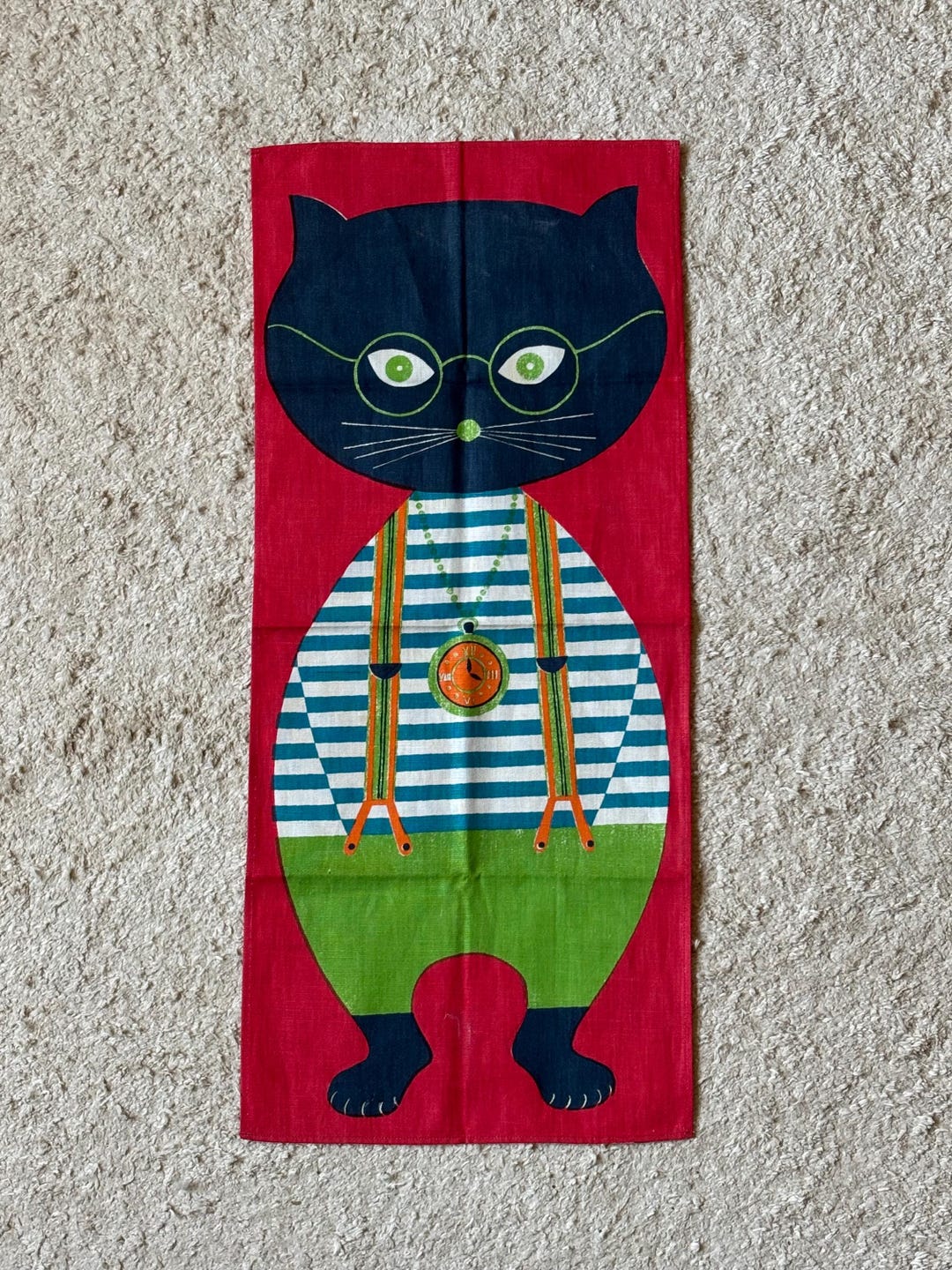 Swedish Wall Cat Fabric 1960’s - Etsy