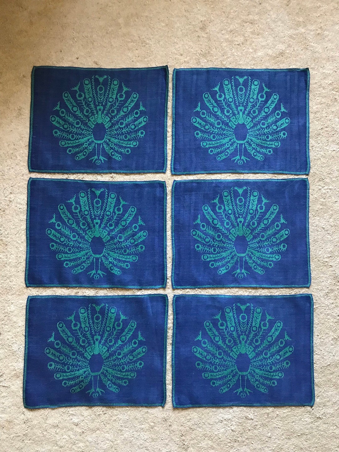 Dora Jung Peacock Tablet Set of 6 Tampella - Etsy