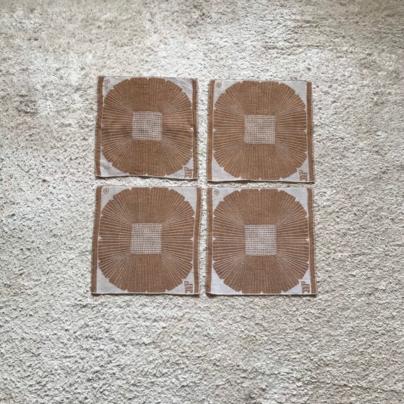 Dora Jung Damask Linen Tablet anemone Set of IV Tampella - Etsy