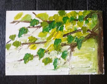 Tree branch painting | Etsy