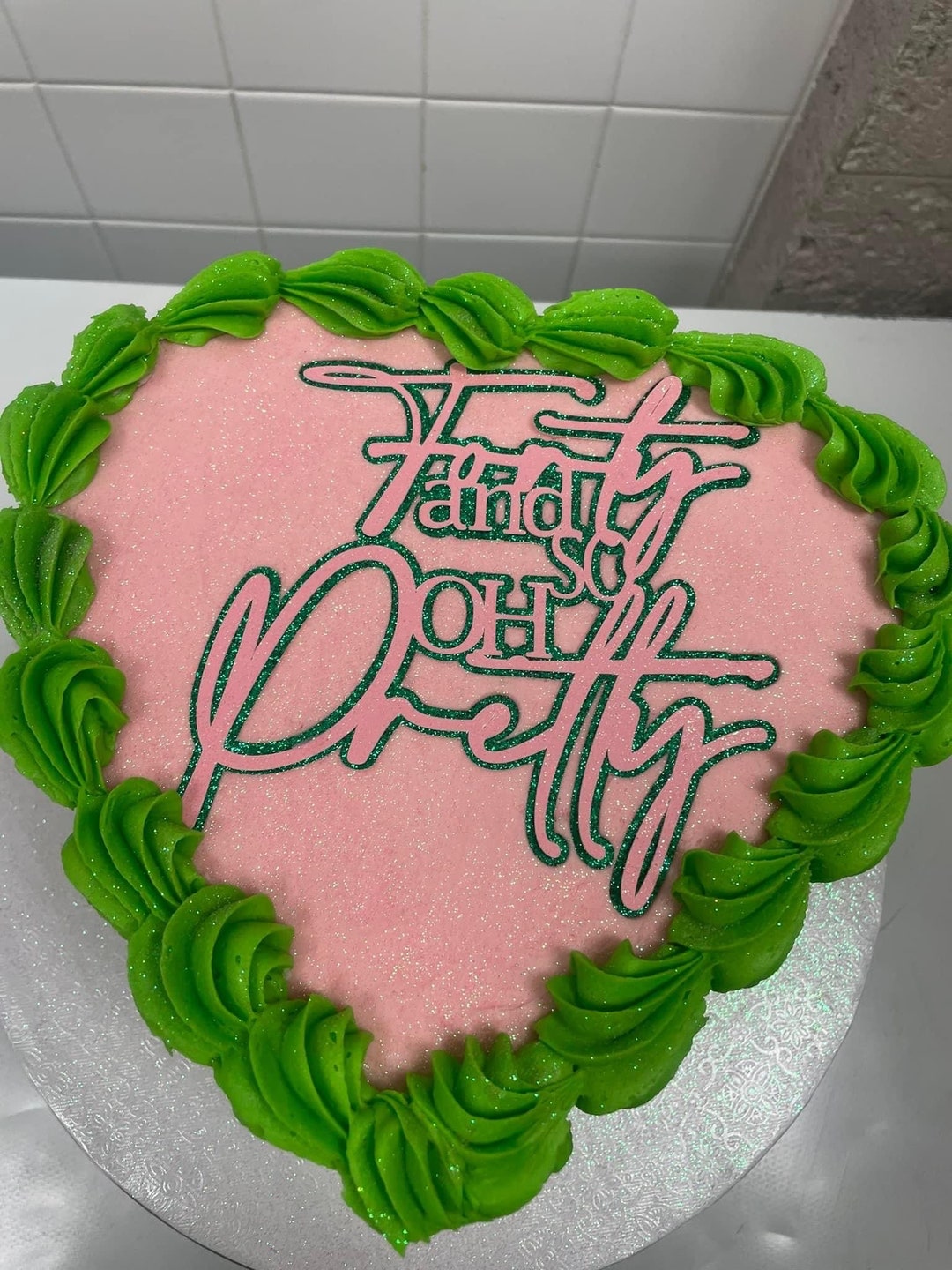 Flat Cake Topper/ Heart Cake - Etsy