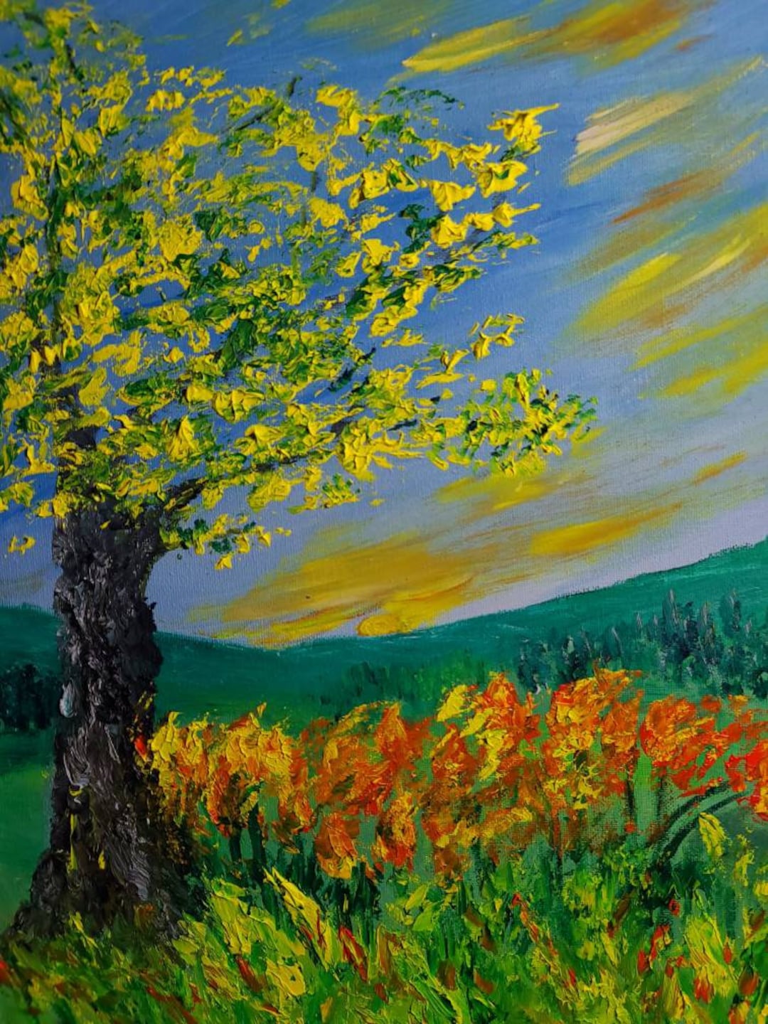 Sunset in Spring (original Oil Painting) - Etsy