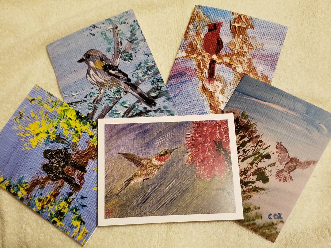 Assorted BIRD Note Cards (boxed Set of 10 Blank Note Cards With ...