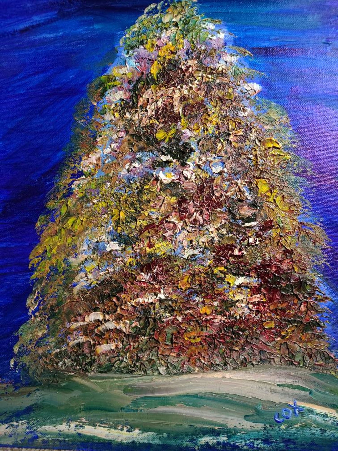 Tree Lighting (original Oil Painting) - Etsy