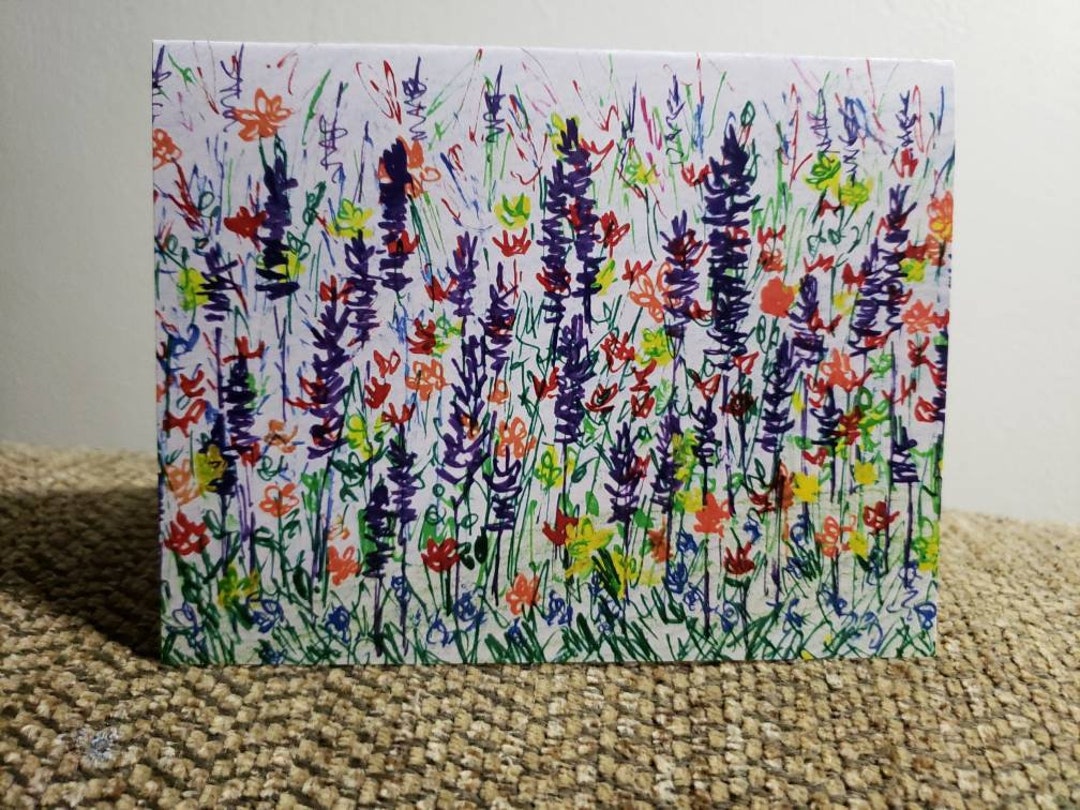 The Garden in June (1 Blank Note Card With White Envelope) - Etsy