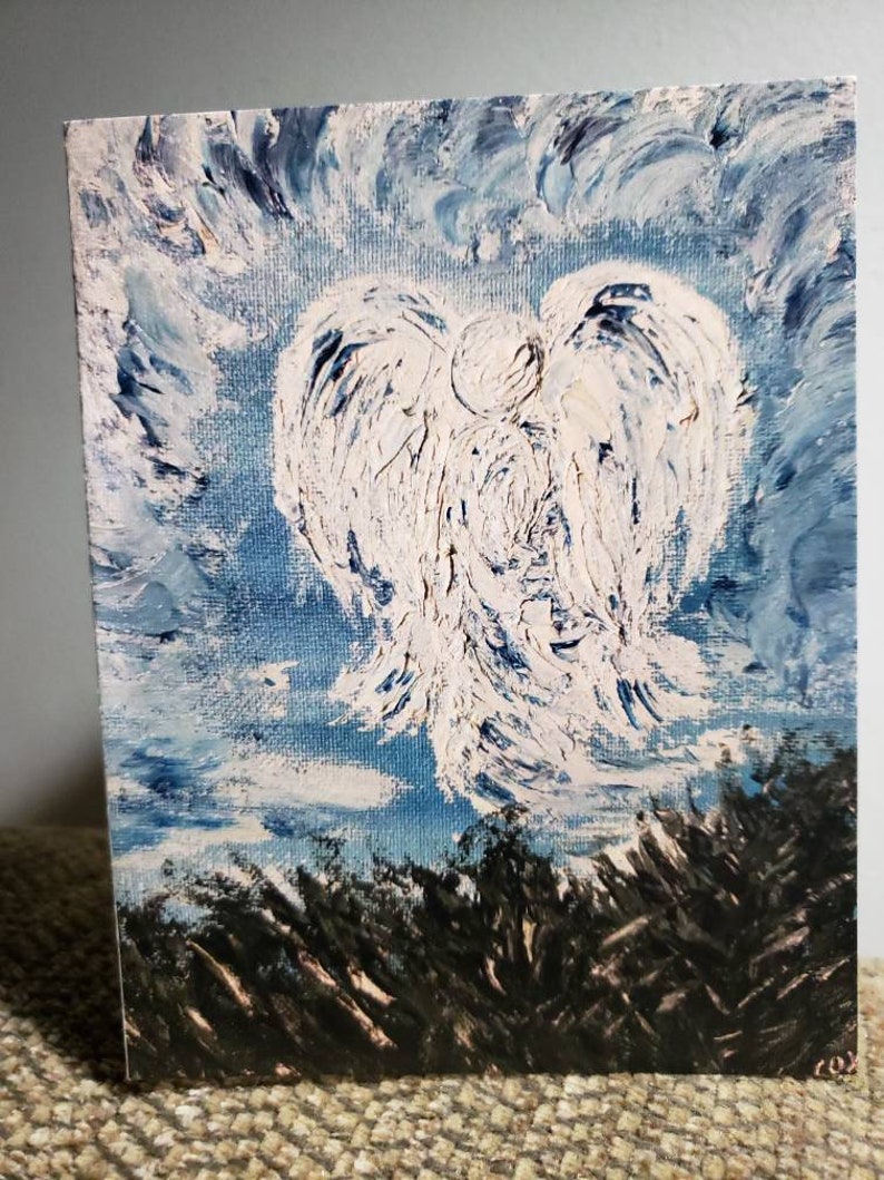 Angel in the Clouds christmas Card Boxed Set of 10 Cards With | Etsy
