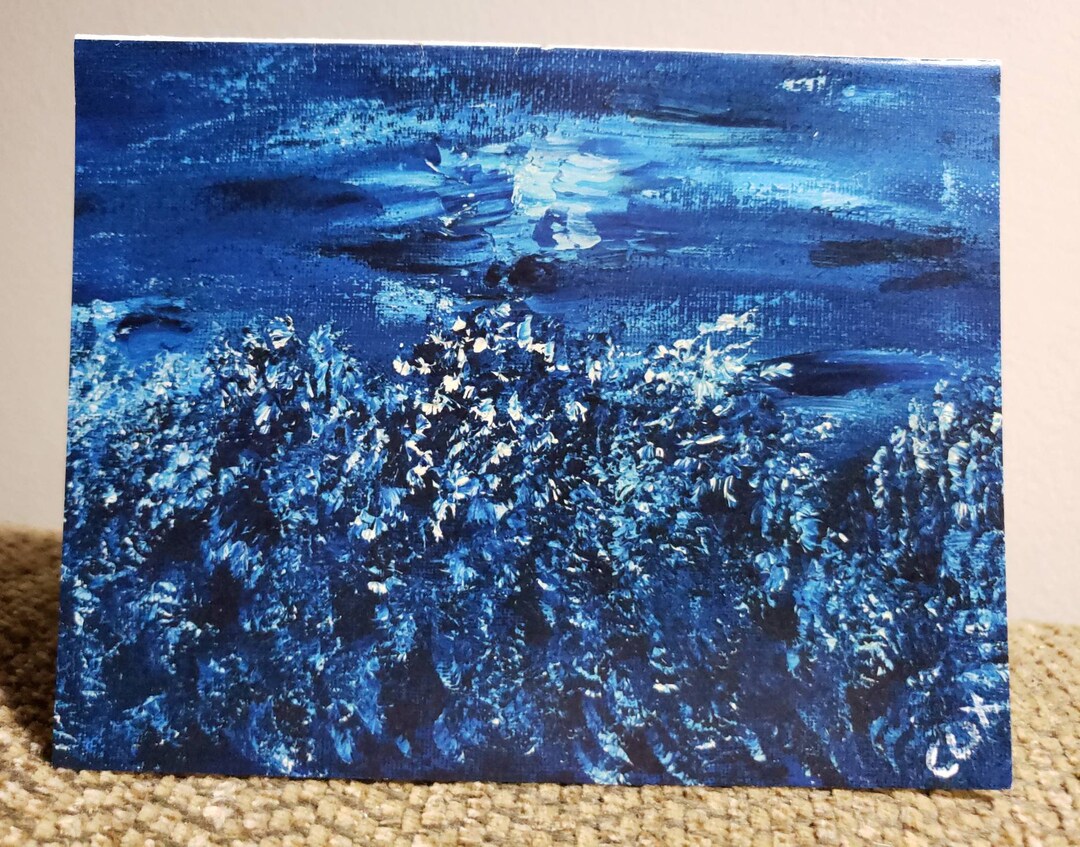 Blue Moon (christmas Card Boxed Set of 10 Cards With Envelopes) - Etsy