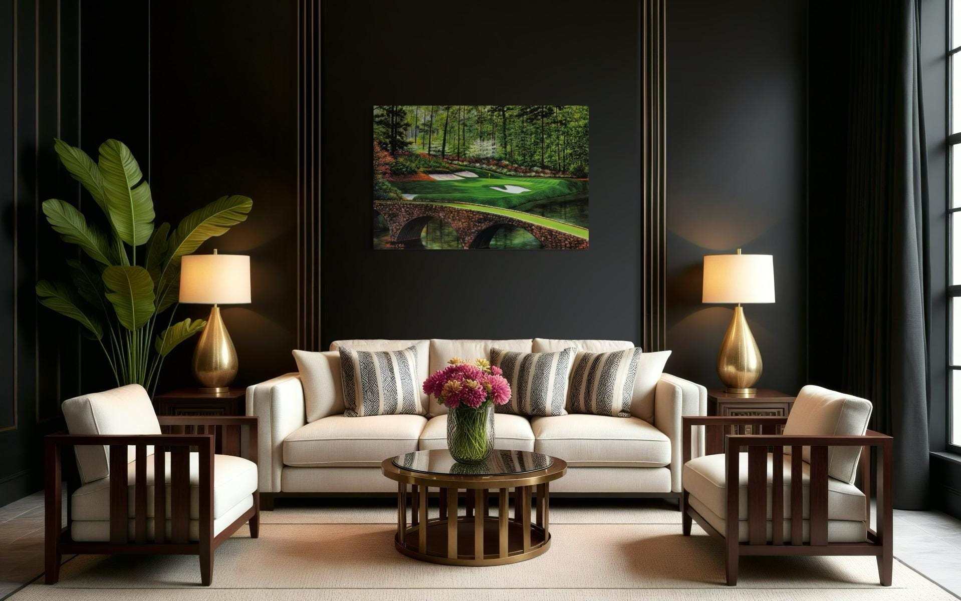 Augusta National, Masters Golf Course Artwork, Golden Bell, Amen Corner ...