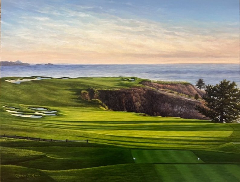 Pebble Beach Golf Art-golf Landscape Prints-us Open-large Wall Art ...