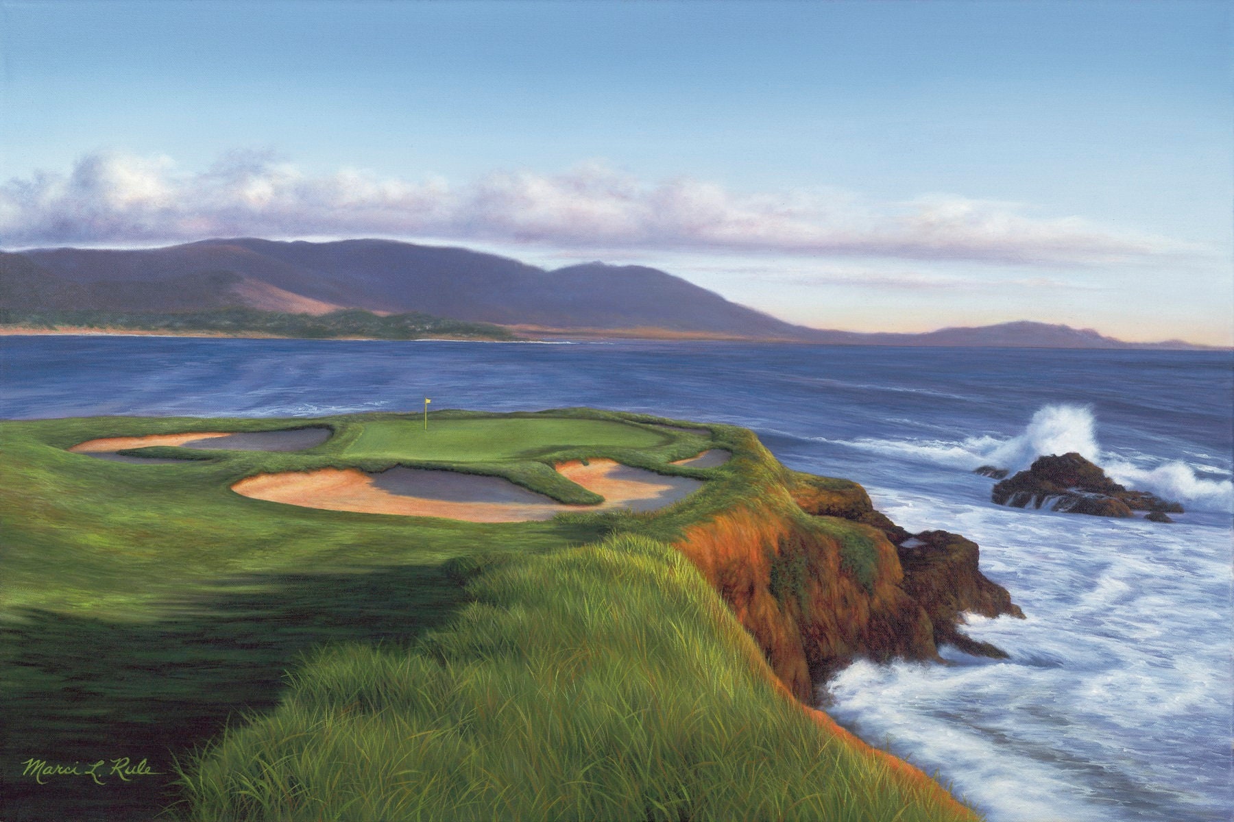 Pebble Beach #7 Golf Course Art: Coastal Giclee Print - Etsy