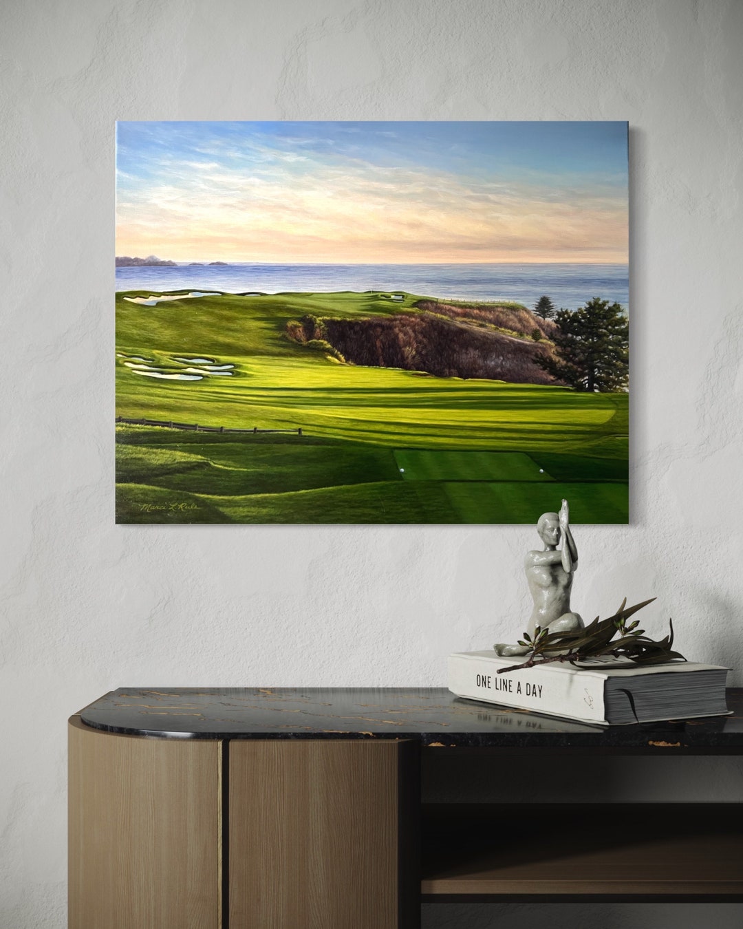 Pebble Beach Golf Art-golf Landscape Prints-us Open-golf Wall Art ...
