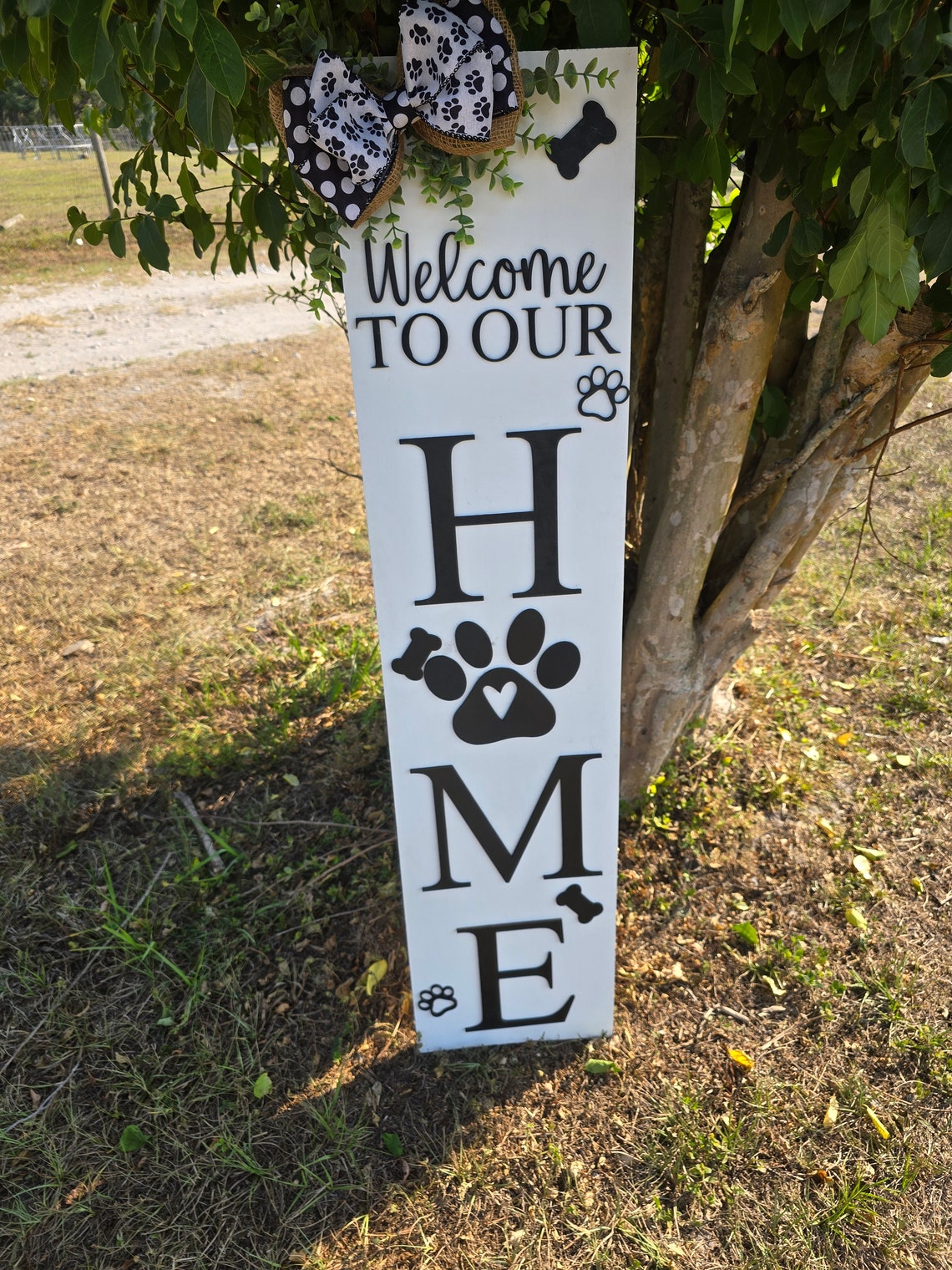 Welcome to Our Home Dog Porch Leaner , Dog , Farmhouse , Cute , Home ...