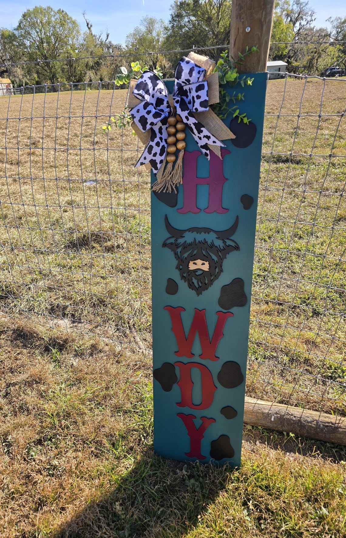 Personalized Cow Porch Leaner, Rustic Farmhouse Decor - Etsy