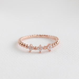 Blossom Ring, Flower Ring, Floral Ring Dainty, Delicate Trendy Rings ...