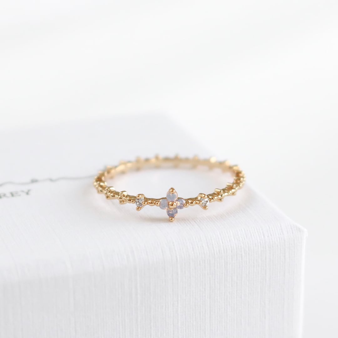 Lilac Blossom Ring, Flower Ring, Floral Ring, Friendship Ring, Trendy Rings, Layering Ring for ...