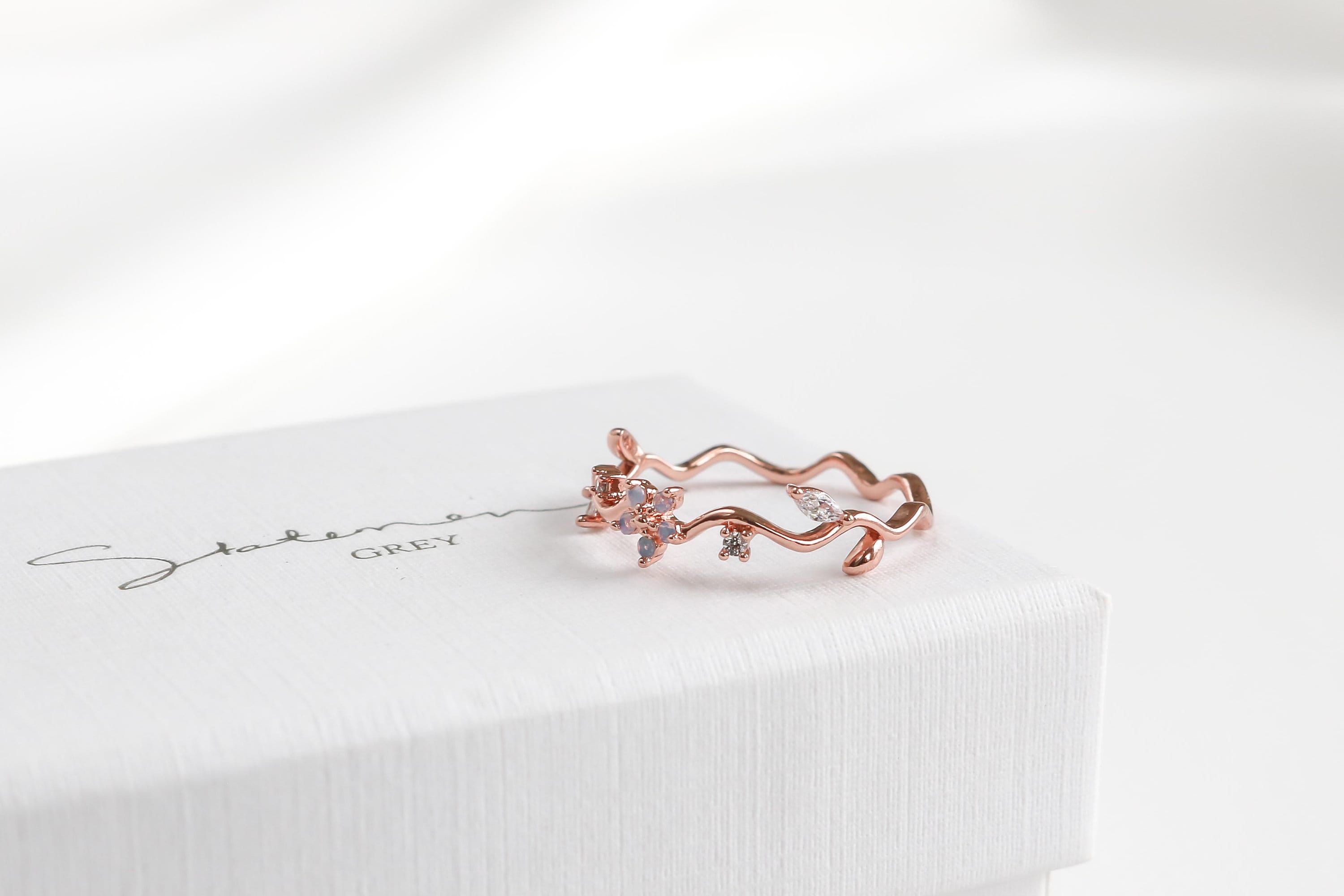 Fiorella Vine Ring, Flower Ring, Floral Ring, Friendship Ring, Leaf ...