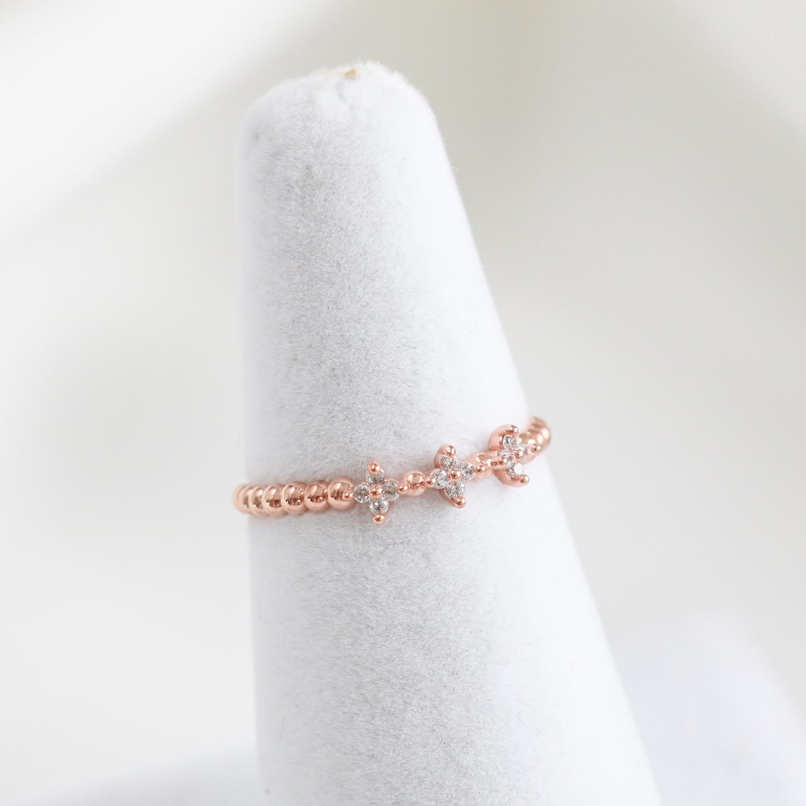 Blossom Ring, Flower Ring, Floral Ring Dainty, Delicate Trendy Rings ...