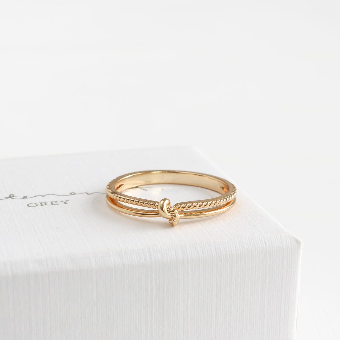 BEADED KNOT Ring, Dainty Rings for Women, for Her, Gift for Girlfriend ...