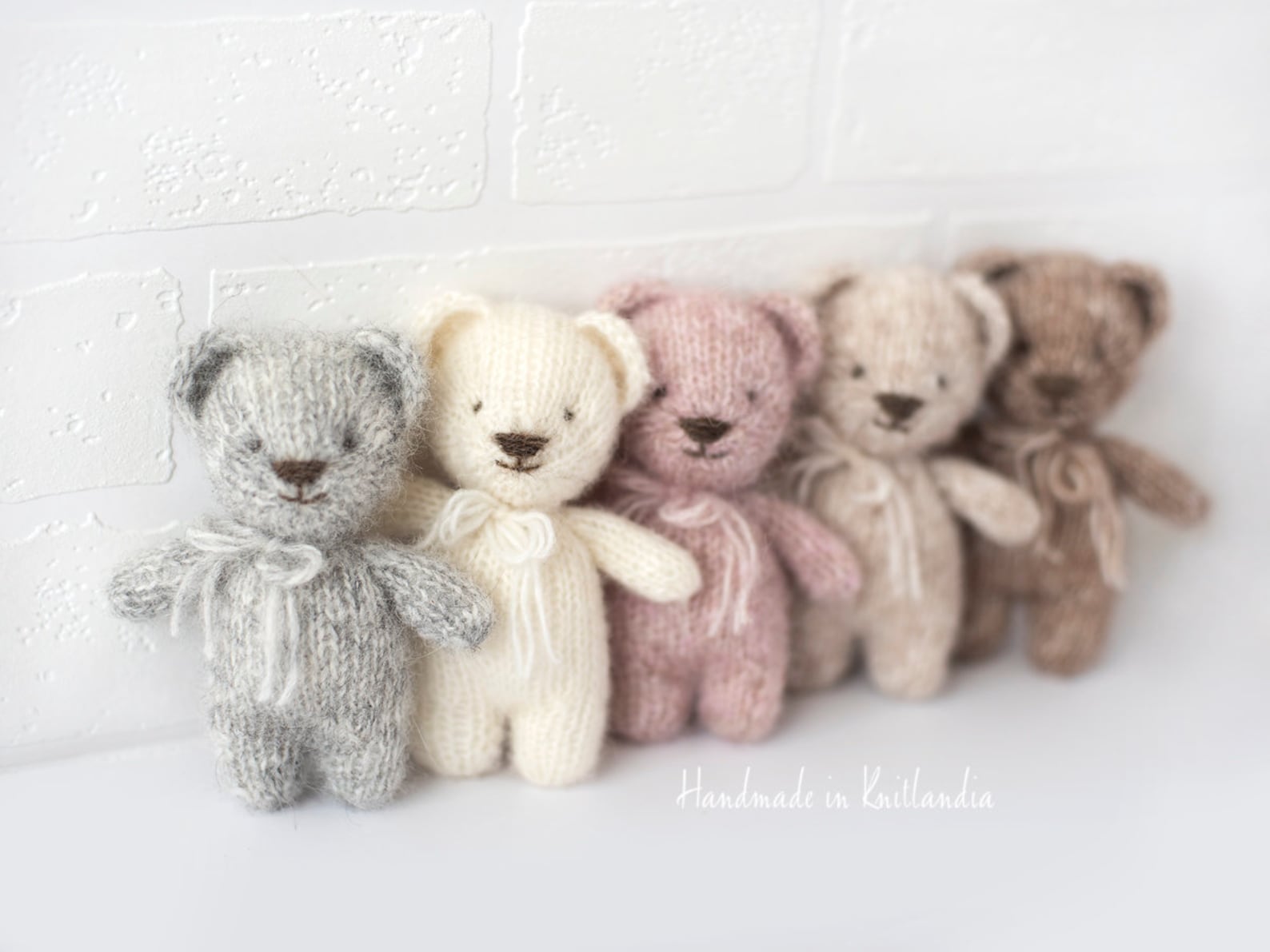Little Teddy Bear Handknitted Cute Fuzzy Toy Newborn Photo - Etsy