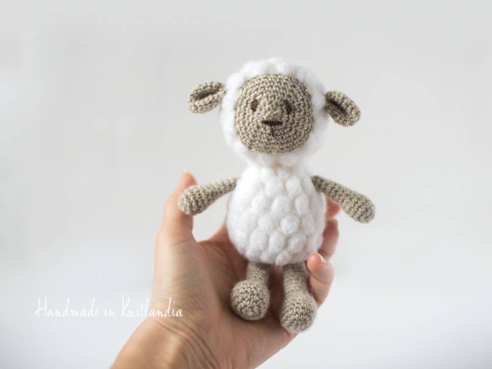 Small Lamb Toy, Handmade Little Sheep, Knitted Toy, Newborn Photo Prop ...
