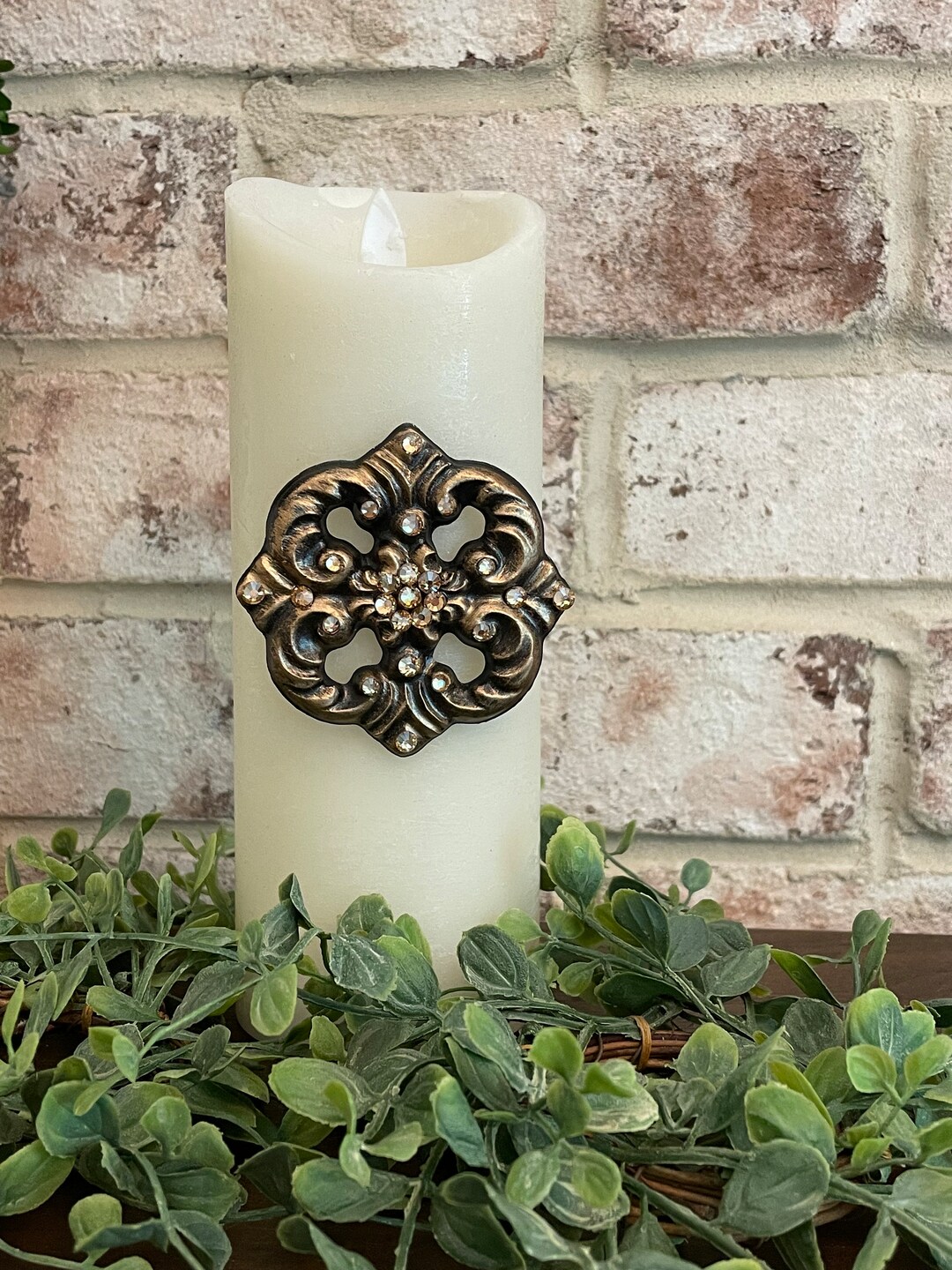 Ornate Medallion Candle Pin - Etsy