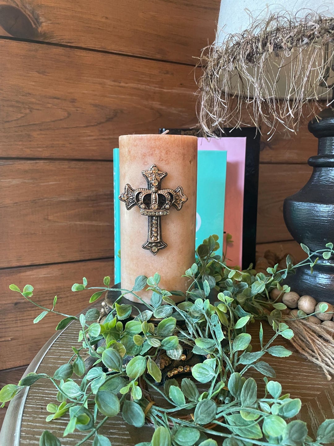 Cross Crown Candle Pin - Etsy