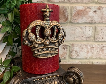 Medallion Crown Candle Pin With BLING FREE SHIPPING - Etsy