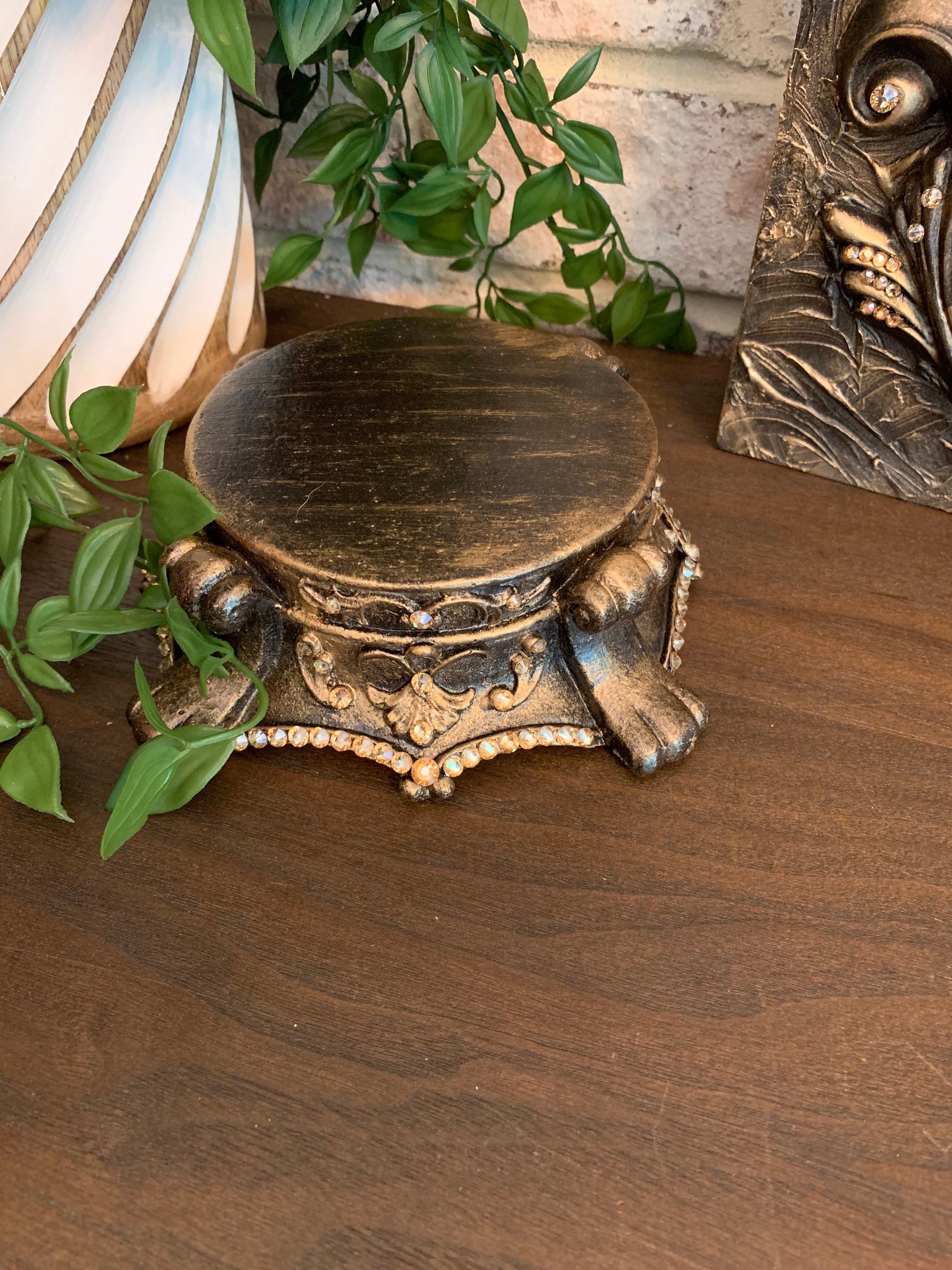 Round Candle Holder Capital Riser Pedestal - Etsy