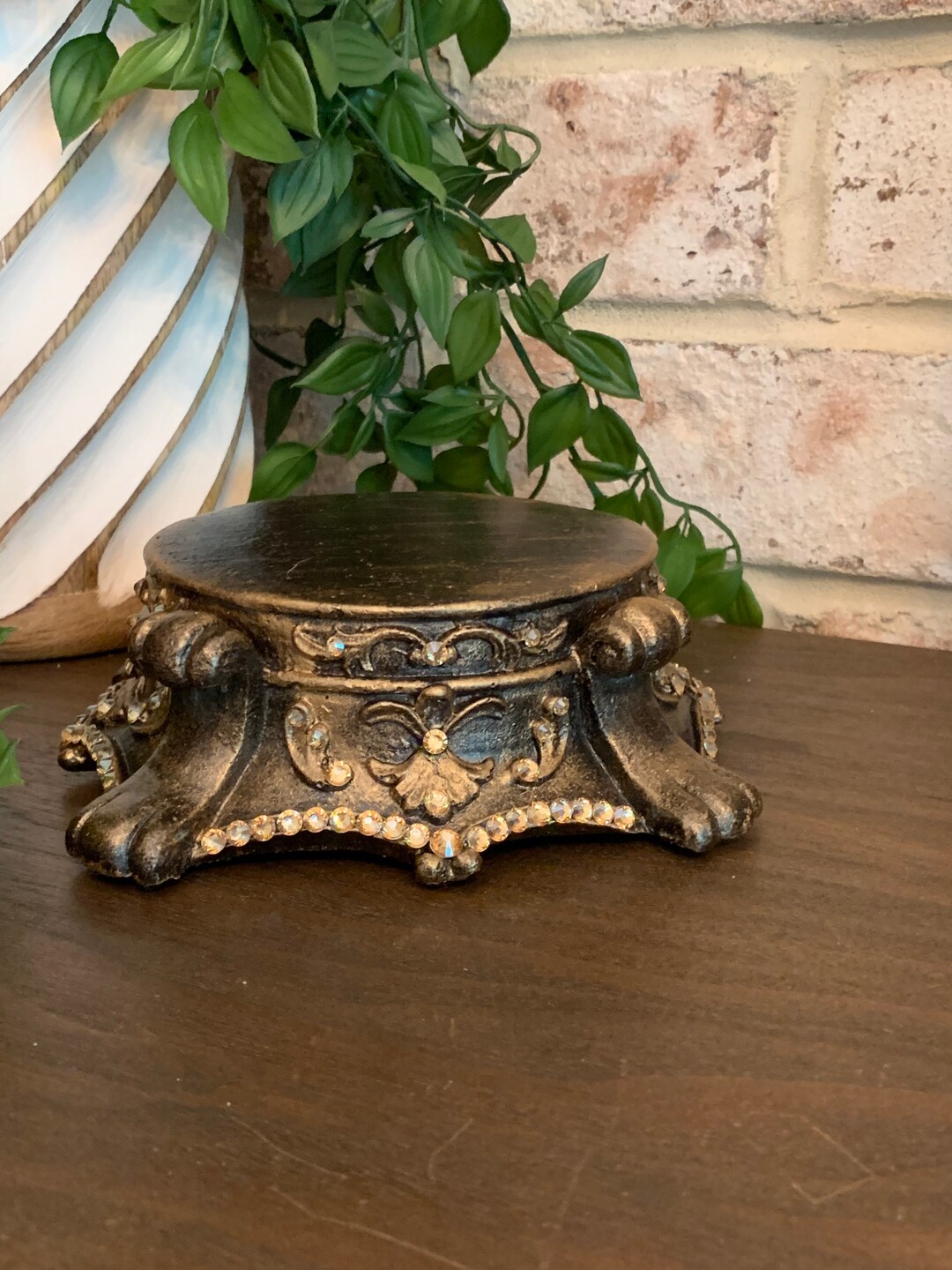 Round Candle Holder Capital Riser Pedestal - Etsy