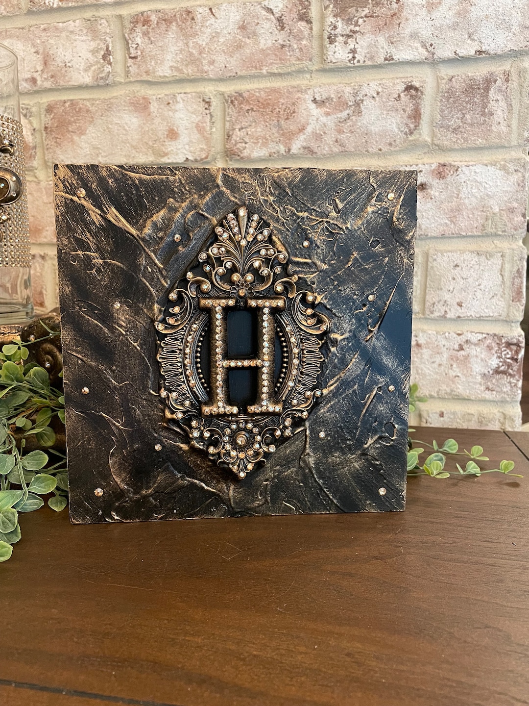 Initial Wall Plaque or Table Top Plaque - Etsy