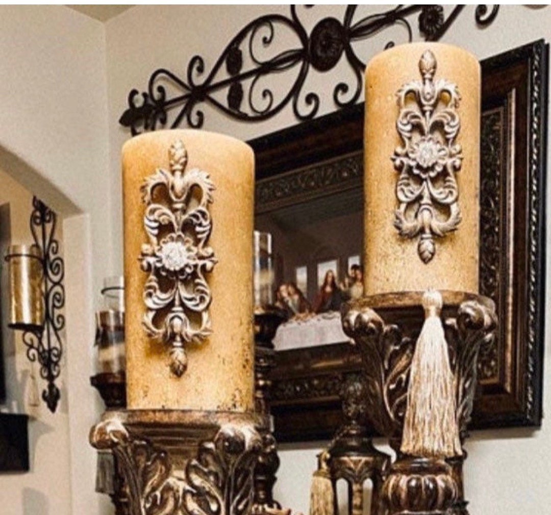 Best Seller!! Set of 2 Ornate Candle Pins - Etsy