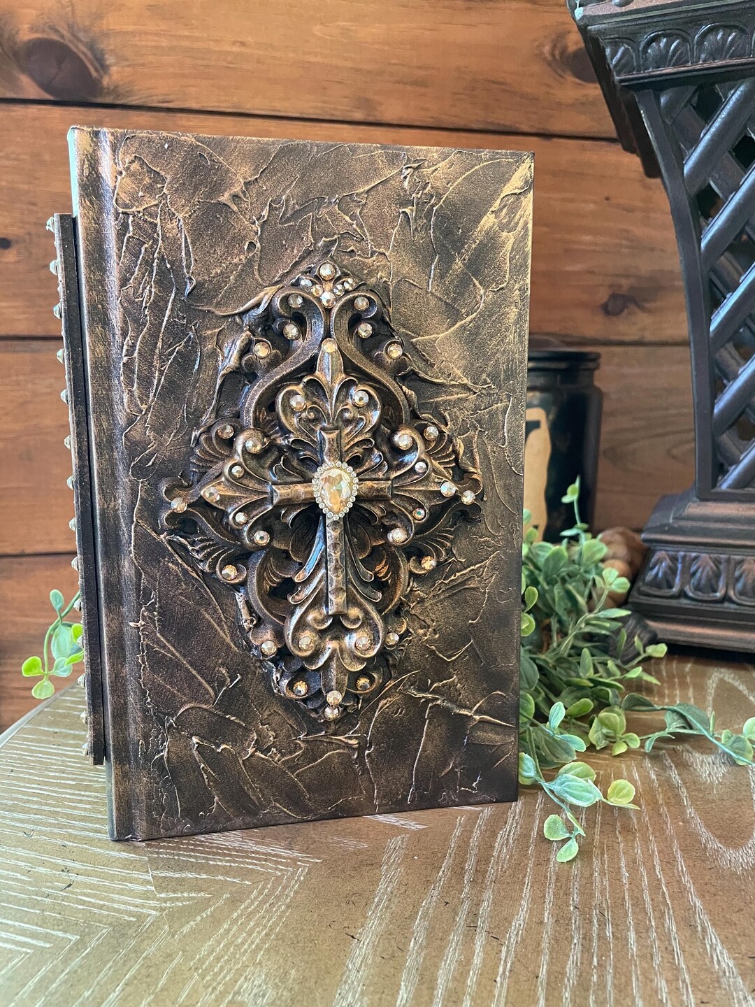 Ready to Ship Cross Embellished Bible - Etsy