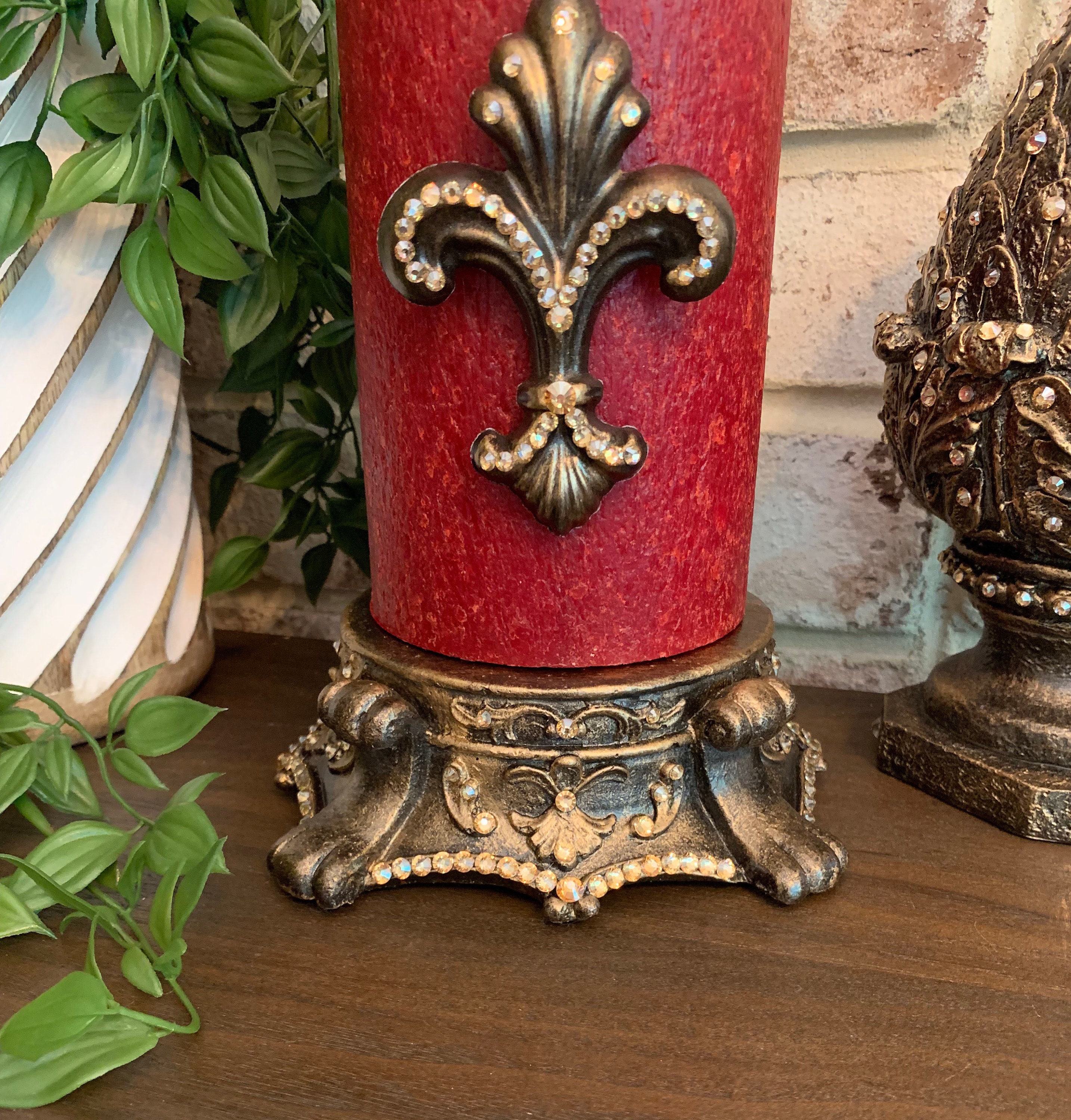 Round Candle Holder Capital Riser Pedestal - Etsy
