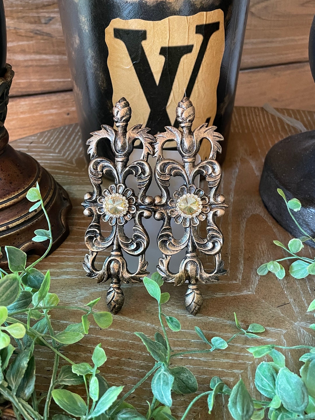 Best Seller!! Set of 2 Ornate Candle Pins - Etsy