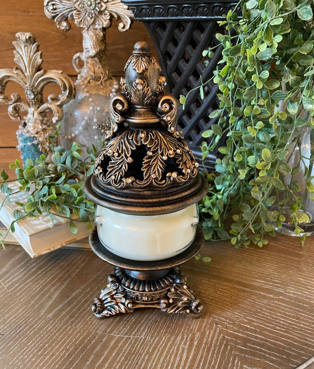 Baroque Candle Base and Finial Topper - Etsy