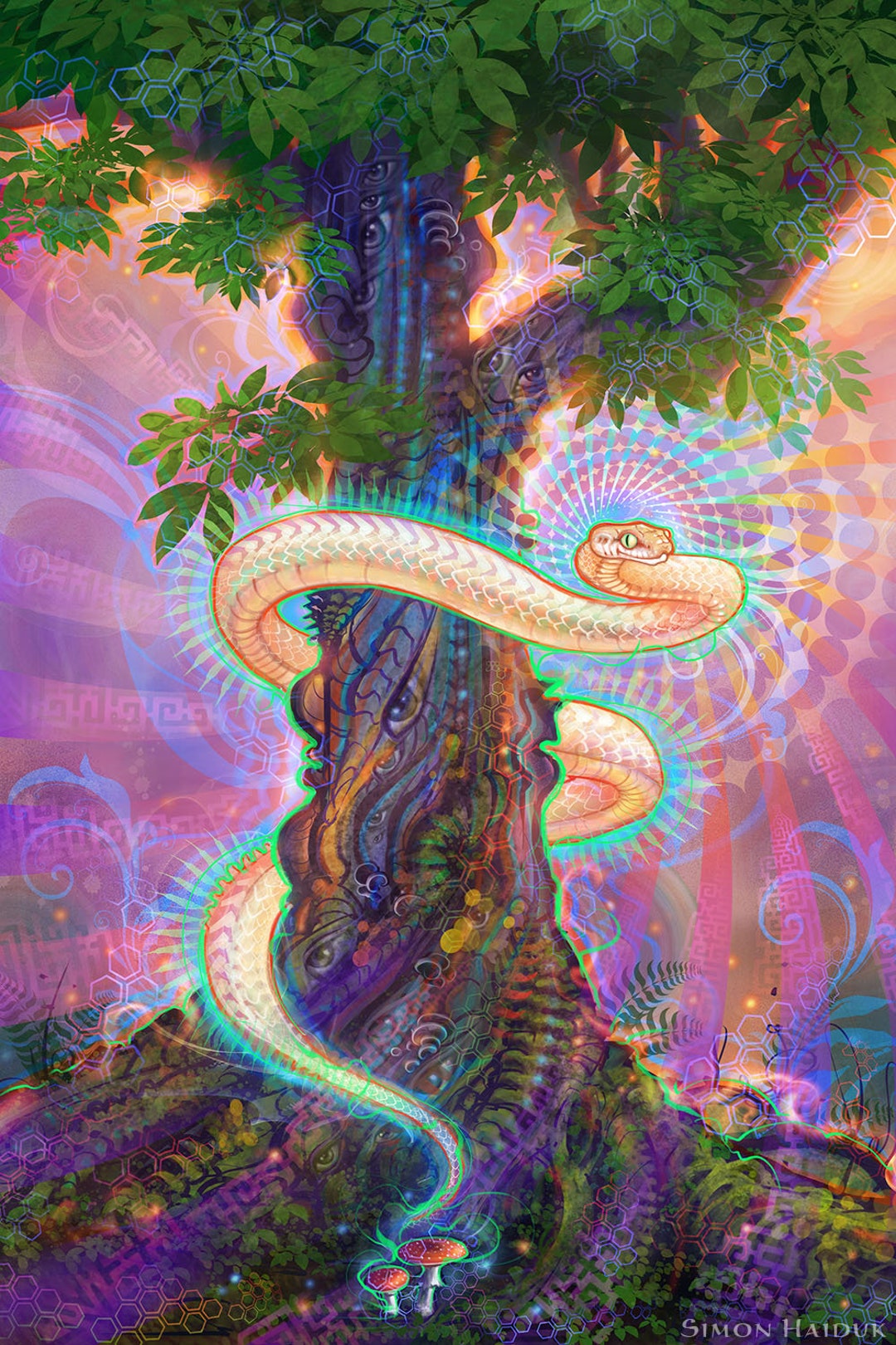 Eden's Dream - Art Prints - Psychedelic Snake - Etsy