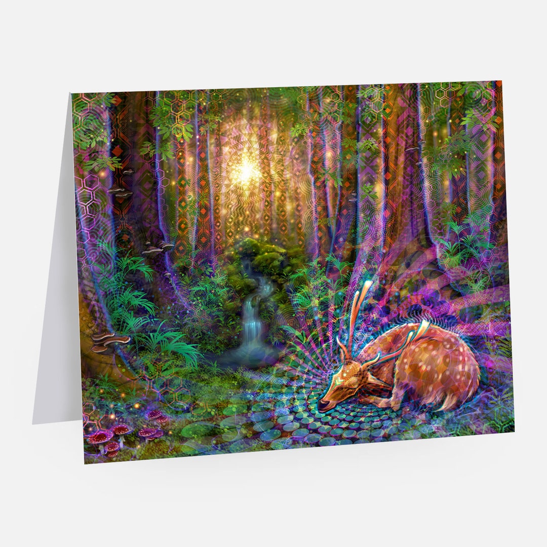 Sweet Dream - Note Card - Visionary Art, Nature Art - Etsy