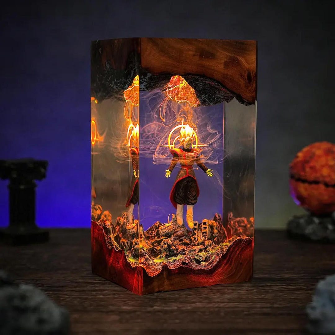 Fused Zamasu Saiyan Super Hero Resin Lamp, LED Anime Night Light ...