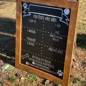 Veterinarian Sign New Puppy Sign New Kitten Sign First | Etsy