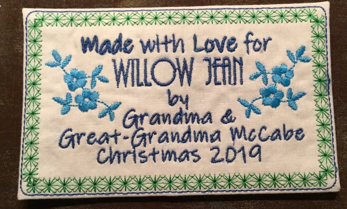 Customized Quilt Label Embroidered Customized Labels - Etsy