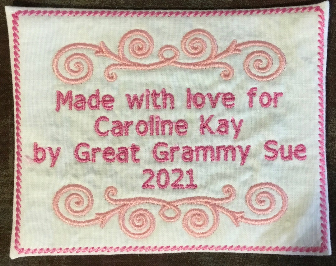 Customized Quilt Label, Embroidered Customized Labels, - Etsy
