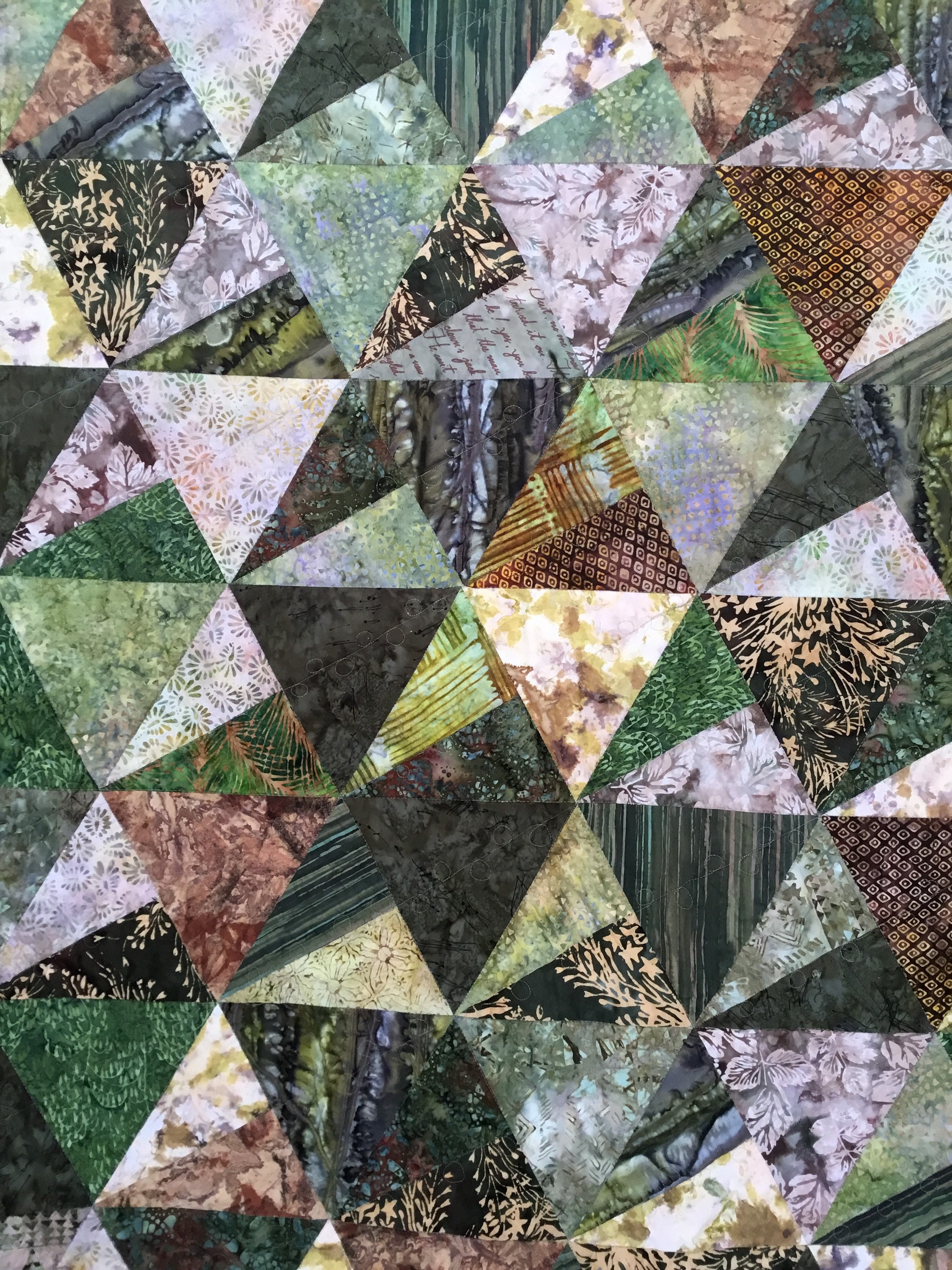 Colors of the Forest Quilt Patchwork Batik Quilt Handmade - Etsy