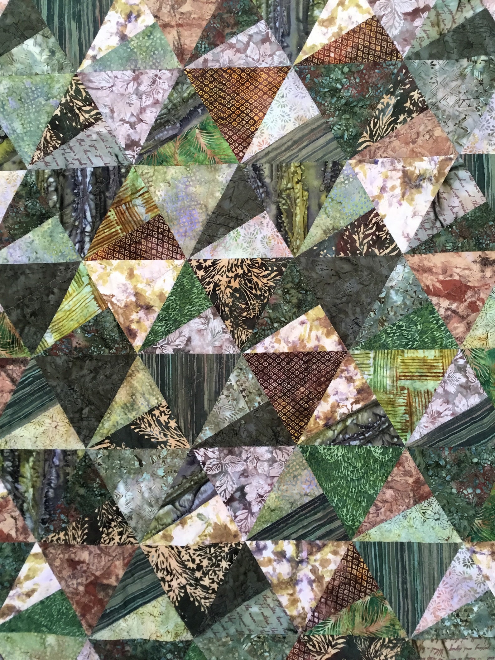 Colors of the Forest Quilt Patchwork Batik Quilt Handmade - Etsy