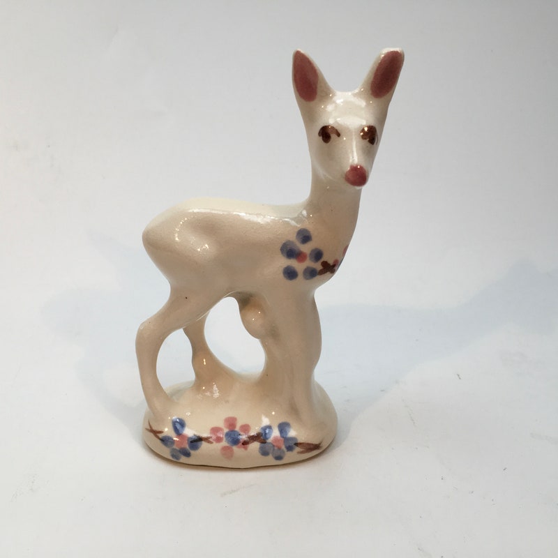 White Ceramic Deer - Etsy