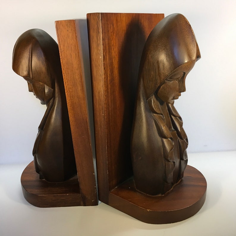 Bookends, 1940s, Vintage, Female Bookends, 11", Vintage Bookends, Hand ...