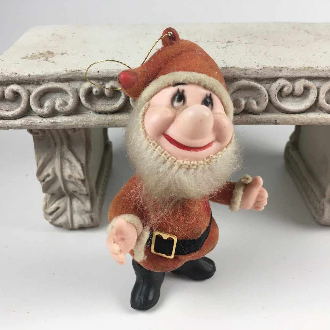 Santa Claus, Santa Ornament, 70s, 4", Elf, Vintage Christmas, Christmas ...