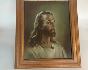1940s Warner Sallman Head of Christ Framed Lithograph Jesus Print - Etsy